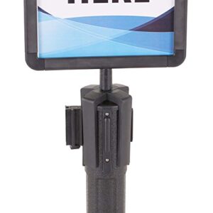 US Weight - U2513 Plastic Stanchion Sign Holder with Plexiglass Covers for USW ChainBoss and Sentry Stanchions