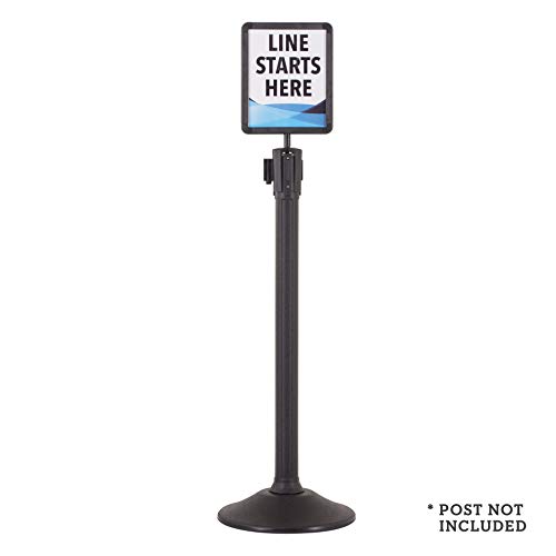 US Weight - U2513 Plastic Stanchion Sign Holder with Plexiglass Covers for USW ChainBoss and Sentry Stanchions