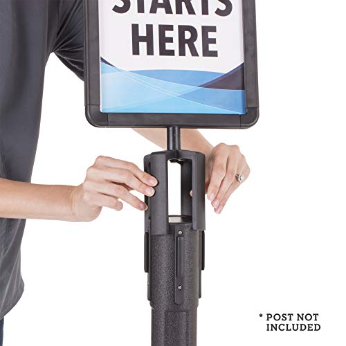 US Weight - U2513 Plastic Stanchion Sign Holder with Plexiglass Covers for USW ChainBoss and Sentry Stanchions