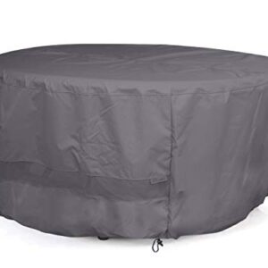 Covermates Round Accent Table Cover - Water-Resistant Polyester, Mesh Ventilation, Patio Table Covers-Charcoal