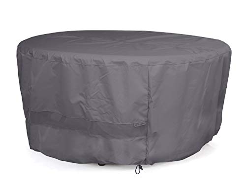 Covermates Round Accent Table Cover - Water-Resistant Polyester, Mesh Ventilation, Patio Table Covers-Charcoal