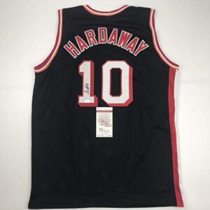 Autographed/Signed Tim Hardaway Miami Black Basketball Jersey JSA COA