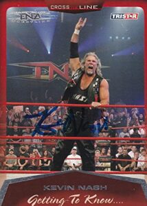 kevin nash signed 2008 tristar tna cross the line card #28 wwe legend autograph - autographed wrestling cards