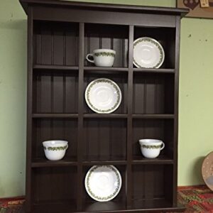 Tea cup and Saucer Plate Rack Espresso