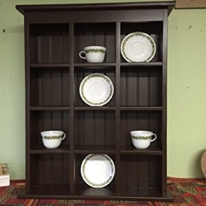 Tea cup and Saucer Plate Rack Espresso