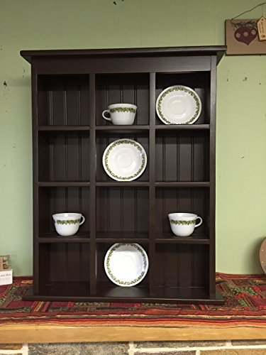 Tea cup and Saucer Plate Rack Espresso