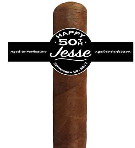 Set of 16 Personalized Cigar Labels - Happy Birthday Cigar Labels -Aged To Perfection - Party Favors - Gift - Cigar band