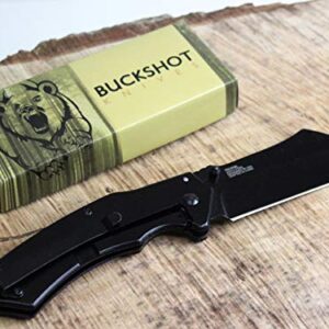 Wartech Buckshot Thumb Open Spring Assisted Stainless Steel Handle with Inlay Classic Razor Pocket Knife (PBK205BL)