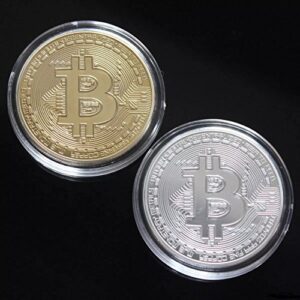 Bitcoin Challenge Coin Deluxe Collector's Set Featuring The Limited Edition Original Commemorative Tokens - 2 Pcs with Random Color and Design