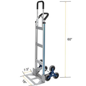 SHZOND Aluminum Hand Truck Stair Climber Hand Trucks 550 LBS Stair Climbing Hand Truck 60 Inch Aluminum Hand Cart Dolly