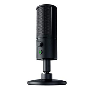 razer seiren x usb streaming microphone: professional grade - built-in shock mount - supercardiod pick-up pattern - anodized aluminum - classic black