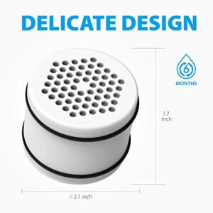 Waterdrop WHR-140 Shower Filter Replacement Cartridge for Culligan® WHR-140, WSH-C125, ISH-100, HSH-C135, Shower Head Water Filter, with Advanced KDF Filtration Material, Pack of 2