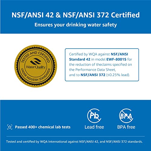 Waterdrop 3US-AF01 Under Sink Water Filter, Replacement for Standard 3US-AF01, 3US-AS01, Aqua-Pure AP Easy C-CS-FF, WHCF-SRC, WHCF-SUFC, WHCF-SUF, NSF/ANSI 42 Certified, Pack of 2