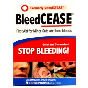 BleedCEASE First Aid, White, 5 Count