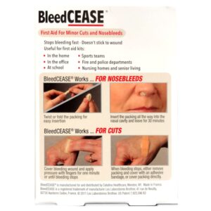 BleedCEASE First Aid, White, 5 Count