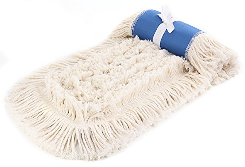 24 Inch Industrial Strength Cotton Dust Mop Head Refill, Replacement Head for Home, Industrial and Commercial Use, Fits Standard Size Mop Frame 1pc