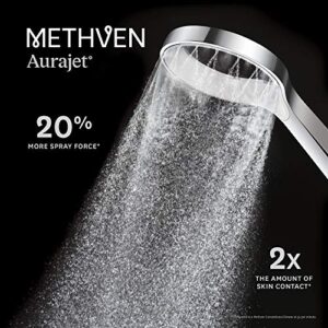 Methven Aio Removable Handheld Shower Head with High Pressure Water Jets, Hose, and Adjustable Arm Mount | Water Saving & High Pressure Spray Technology, Chrome