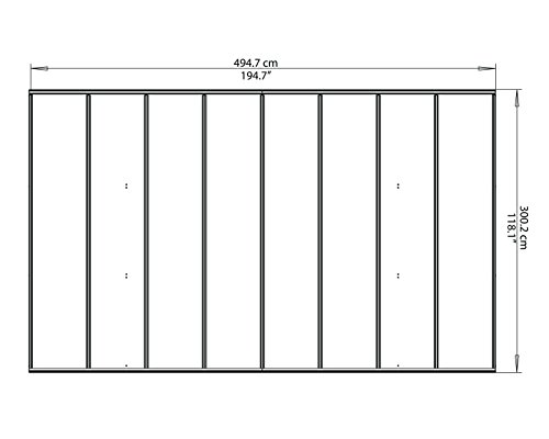 Palram - Canopia Arizona 10 Ft. x 16 Ft. x 9 Ft. Breeze 5000 Single Carport Aluminum Metal Frame and Polycarbonate Panels Car Port for Outdoor Driveway Car, Truck, RV, Boat Storage (Gray/Bronze)