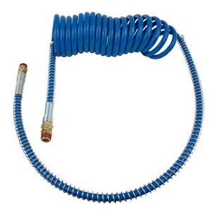 Mytee Products Air Brake Coiled/Hose Assembly - 15Ft w/ 40" Pigtails Trailer End & 12" Tractor End - Air Lines for Semi Truck - Trailer Air Brake Hose Kit