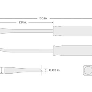 TEKTON 36 Inch Angled End Handled Pry Bar | LSQ42036