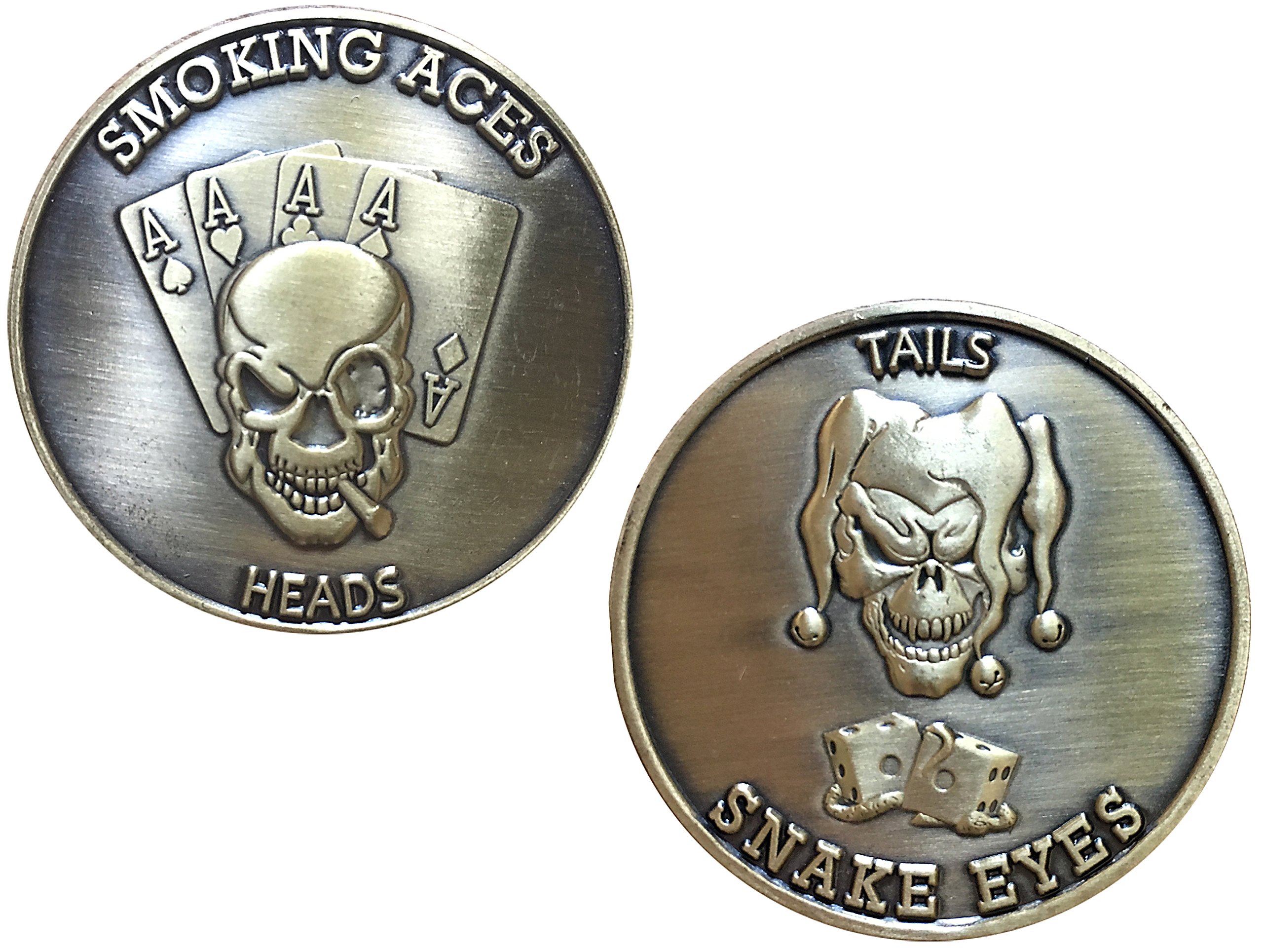 Thompson Emporium Gamblers Creed Lucky Mojo Heads Tails Challenge Coin