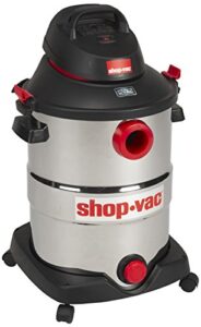 shop-vac 5989500 12 gallon 5.5 peak hp stainless wet dry vacuum, black