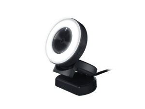 razer kiyo streaming webcam: 1080p 30 fps / 720p 60 fps - ring light w/ adjustable brightness - built-in microphone - advanced autofocus