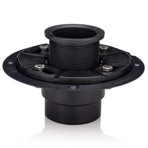 shower drain base with adjustable ring + rubber coupler for linear shower drain installation