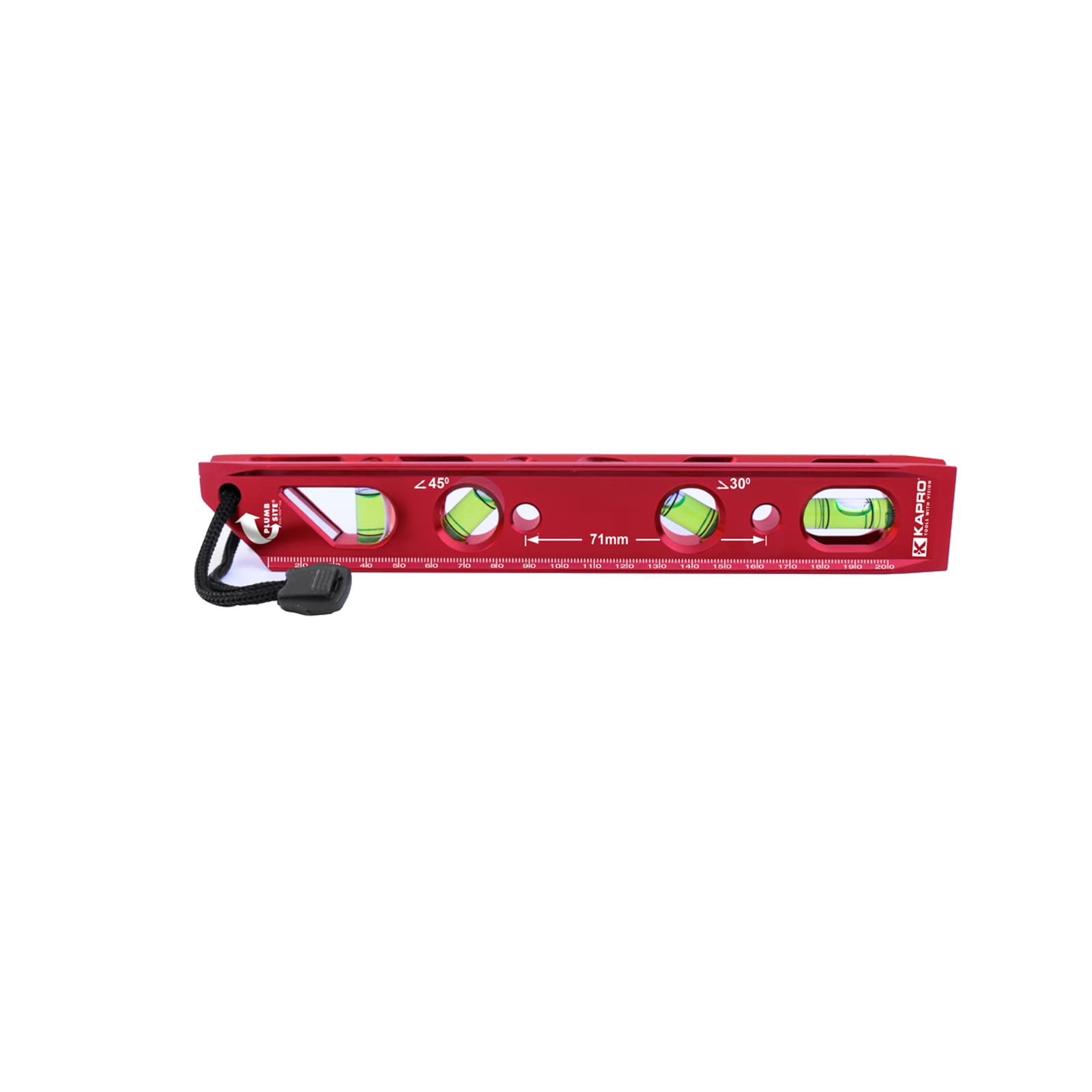 Kapro - 925M TopClass Electrician Level - Magnetic Billet Level - Features Horizontal, 45° and 30° Vials + Plumb Site - 9 Inch