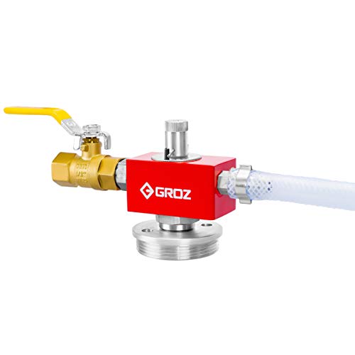 Groz Coolant Mixer | Professional Grade Lightweight Aluminum | Up to 290 GPH | 0-11% Mix Ratio | Auto Shut-Off | Ideal for Metalworking Fluids (Model 61100)