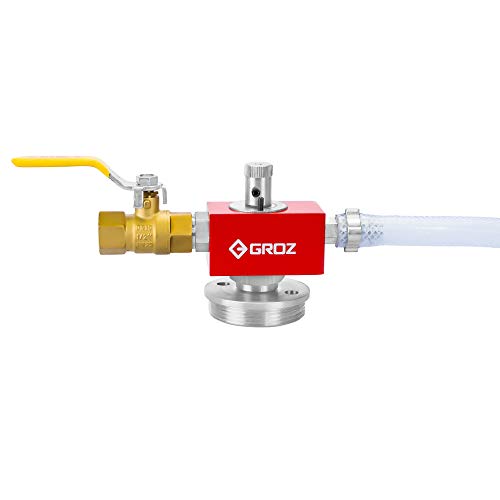 Groz Coolant Mixer | Professional Grade Lightweight Aluminum | Up to 290 GPH | 0-11% Mix Ratio | Auto Shut-Off | Ideal for Metalworking Fluids (Model 61100)