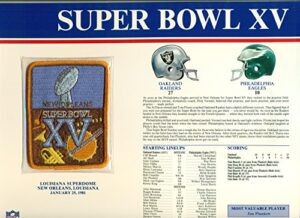 super bowl xv official patch las vegas raiders vs philadelphia eagles