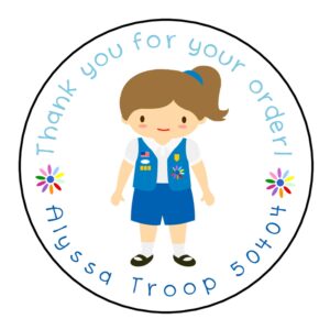 Scout Stickers Personalized, Printed and Shipped Set of 20