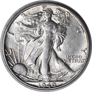 1940 s walking liberty half uncertified au58