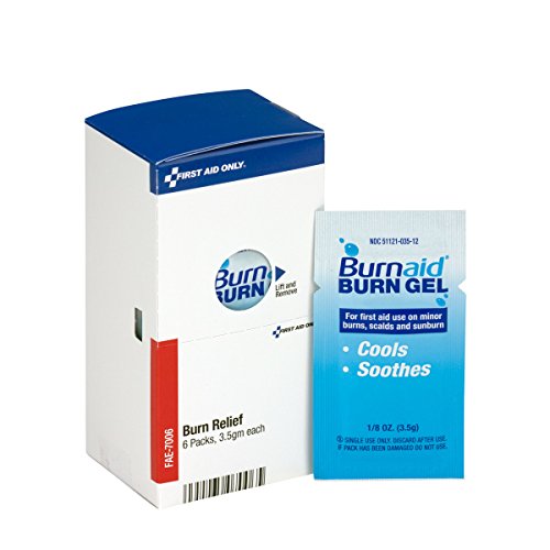 First Aid Only FAE-7006 SmartCompliance Refill Burn Gel Packets, 6 Count