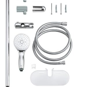 Grohe 28436002 Tempesta Classic 2.5 GPM 24" 4-Spray Shower Rail Set, Starlight Chrome