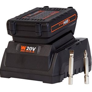 WEN Cordless Impact Driver with 20V Max Battery, Bits, Charger and Carrying Bag (49135)