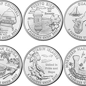 2009 P BU D.C. and Territory Quarters - 6 Coin Set Uncirculated