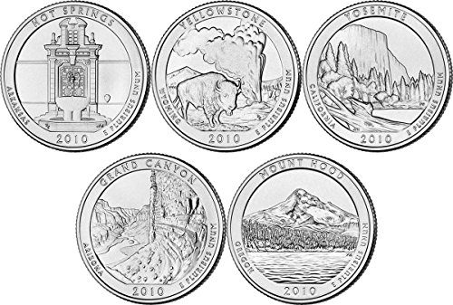 2010 P BU National Parks Quarters - 5 coin Set Uncirculated