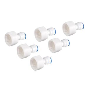 6pcs 1/4 tube od female push in quick connector water filter connect quick fitting connector for water filters, ro systems