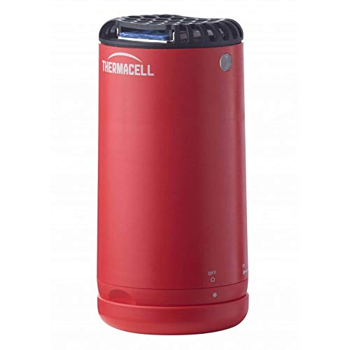 Thermacell Patio Shield Mosquito Repeller Glacial Blue Easy to Use Highly Effective Provides 12 Hours of DEET-Free Mosquito Repellent Scent-Free No Spray No Smoke & Cordless, Red