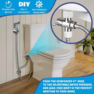 AVAbay Handheld Bidet Sprayer for Toilet - Jet Sprayer for Toilet - Adjustable Water Pressure - Easy to Install Toilet Water Sprayer - Bidet Attachment for Feminine Wash and Cloth Diaper Sprayer