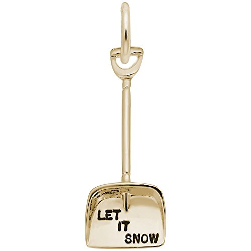 Gold Plated Snow Shovel Charm