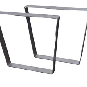 Brushed Stainless Table Legs, Bent Trapezoid Style - Any Size