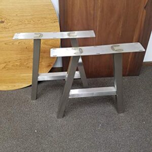 Brushed Stainless Table Legs, A-Frame Style - Any Size