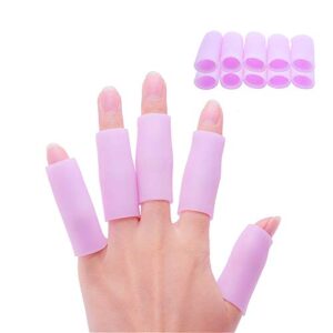 povihome 10 pack finger sleeve protector silicone thumb protector for arthritis basketball mallet finger trigger finger corn blister