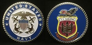 uss saratoga cv-60 (officer) challenge coin