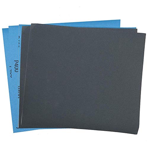 LotFancy 400 Grit Sandpaper, 9 x 11" 30PCS Dry Wet Sand Paper, Silicon Carbide Sanding Sheet for Automotive Wood Furniture Metal Sanding, Polishing, Finishing