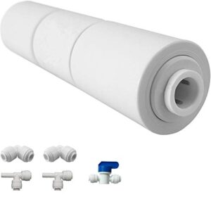 lemoy reverse osmosis flow restrictor with quick connect fitting, 50 gpd flow restrictor 1/4 inch quick connect(1 ball valve+2 tee union+2 l connect+tube)