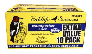 woodpecker suet cake 10 pack for wild birds